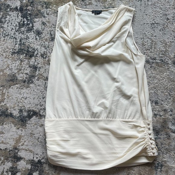 Theory | Tops | Theory Creamcolored Silk Sleeveless Shell | Poshmark